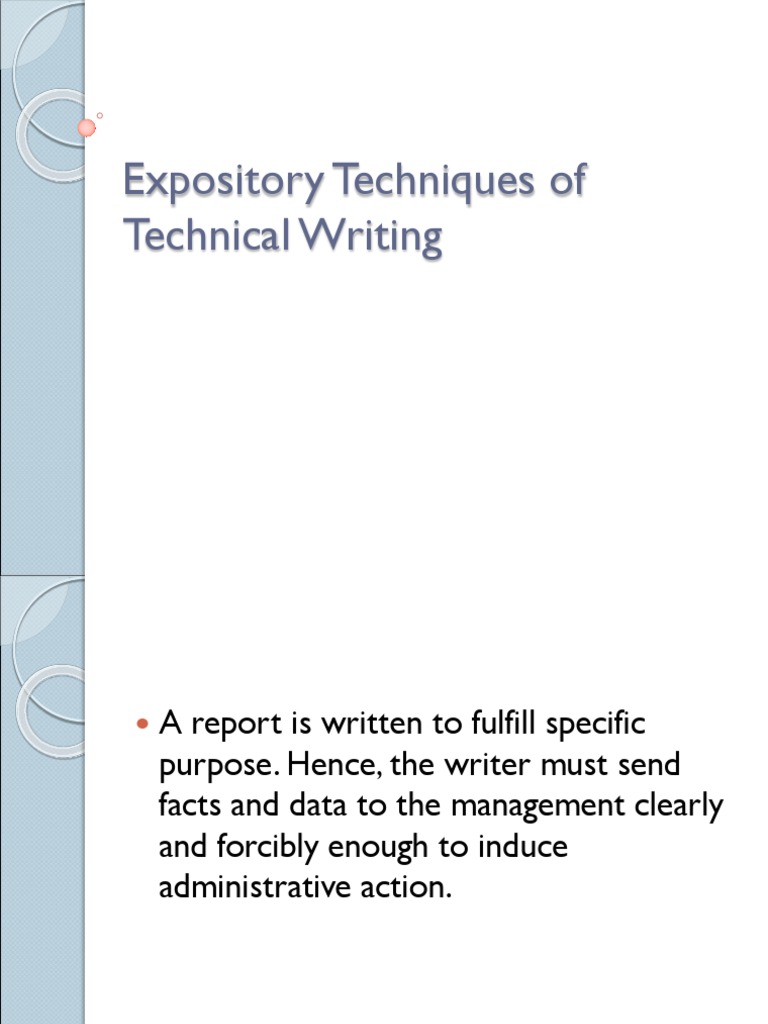 Expository Techniques of Technical Writing | PDF | Definition | Analogy
