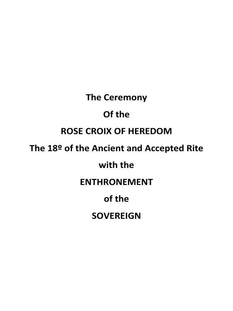 Rose Croix of Heredom | PDF | Freemasonry | God In Christianity