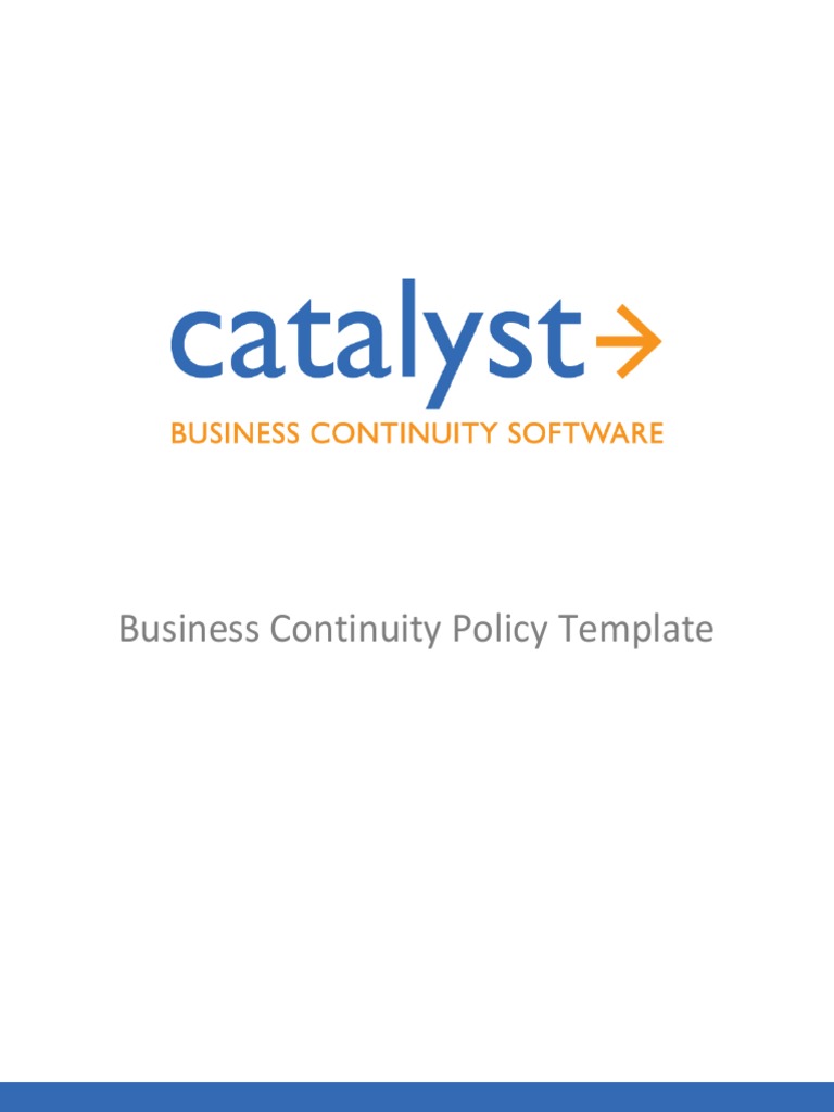 Business Continuity Policy Template | PDF | Business Continuity ...