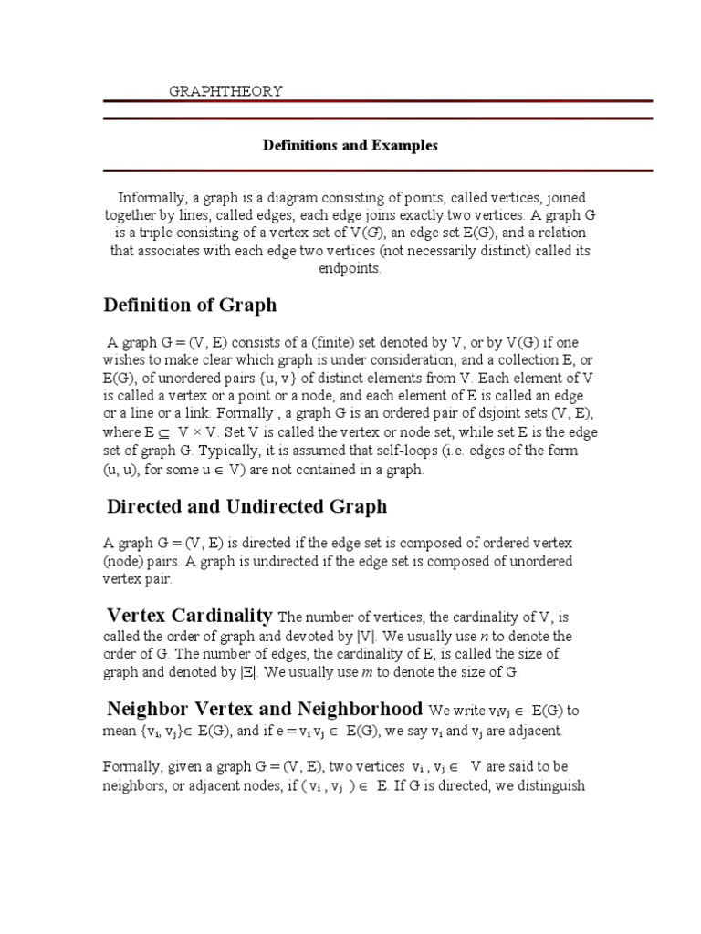 Mathematics Graph Theory Pdf 9894