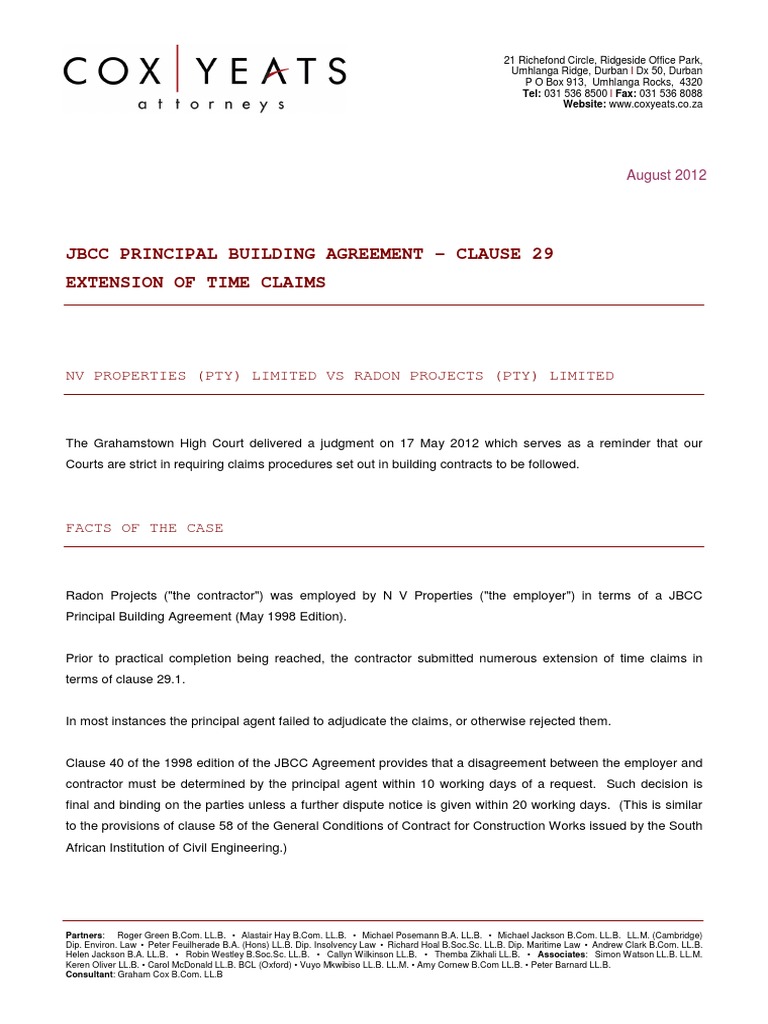 Circular - JBCC Clause 29 _ID 331615 | Business Law | Private Law ...