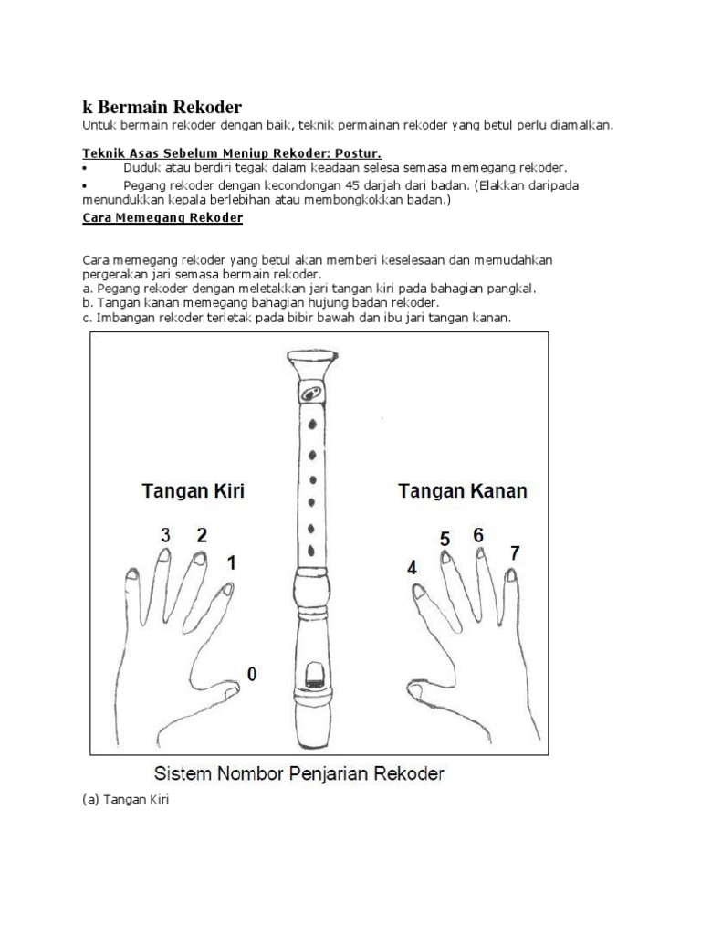 K Bermain Rekoder | PDF