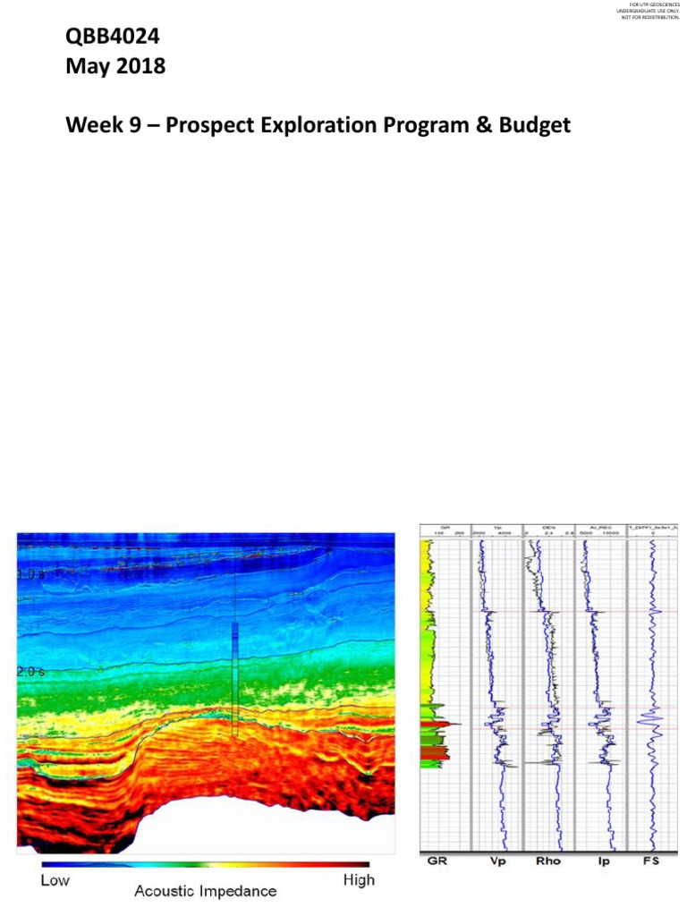 PBEv May 2018 Week 9 Prospect Exploration Program Budget | PDF ...