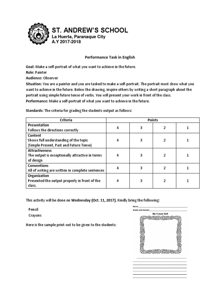 Performance Task in English | PDF