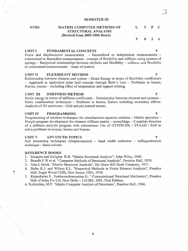 Matrix M of SA Questions | PDF | Structural Analysis | Stiffness