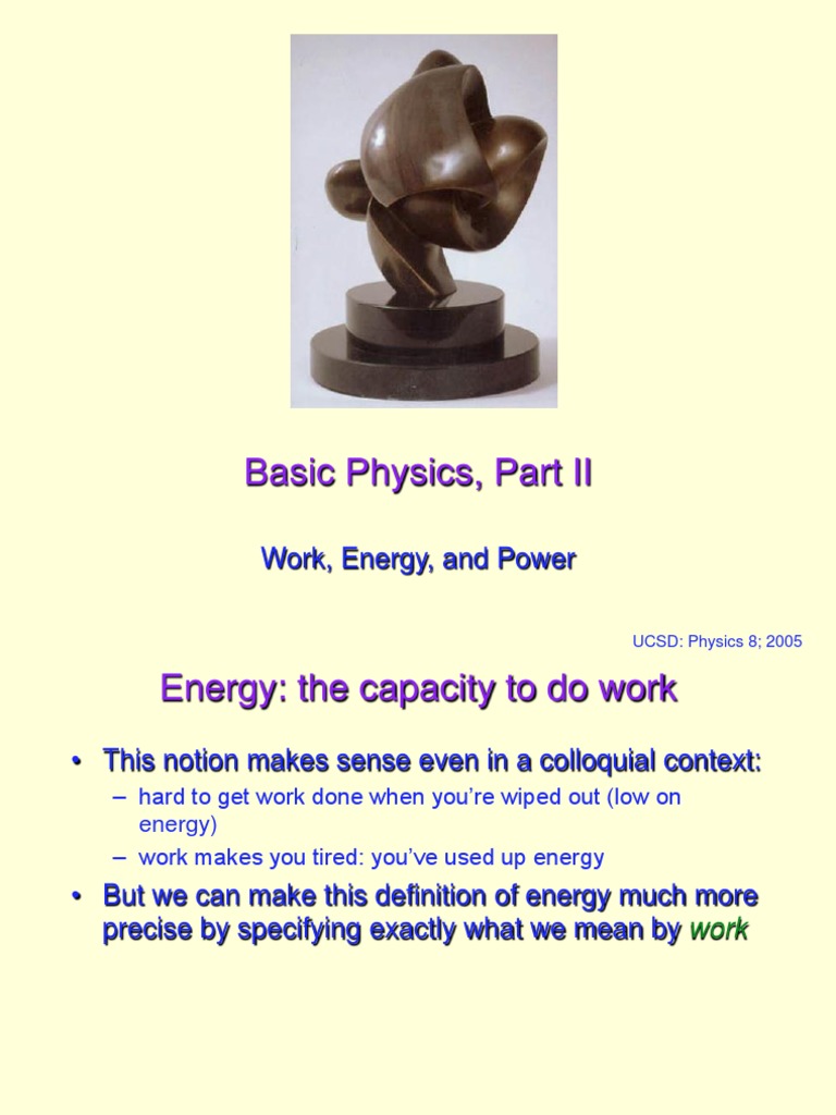 Work and Energy Lesson Plan | Download Free PDF | Calorie | Heat Capacity