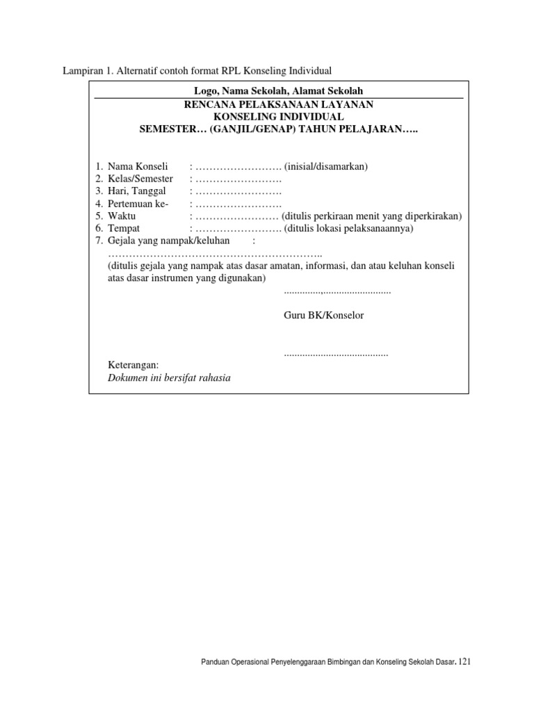 Administrasi BK SD | PDF