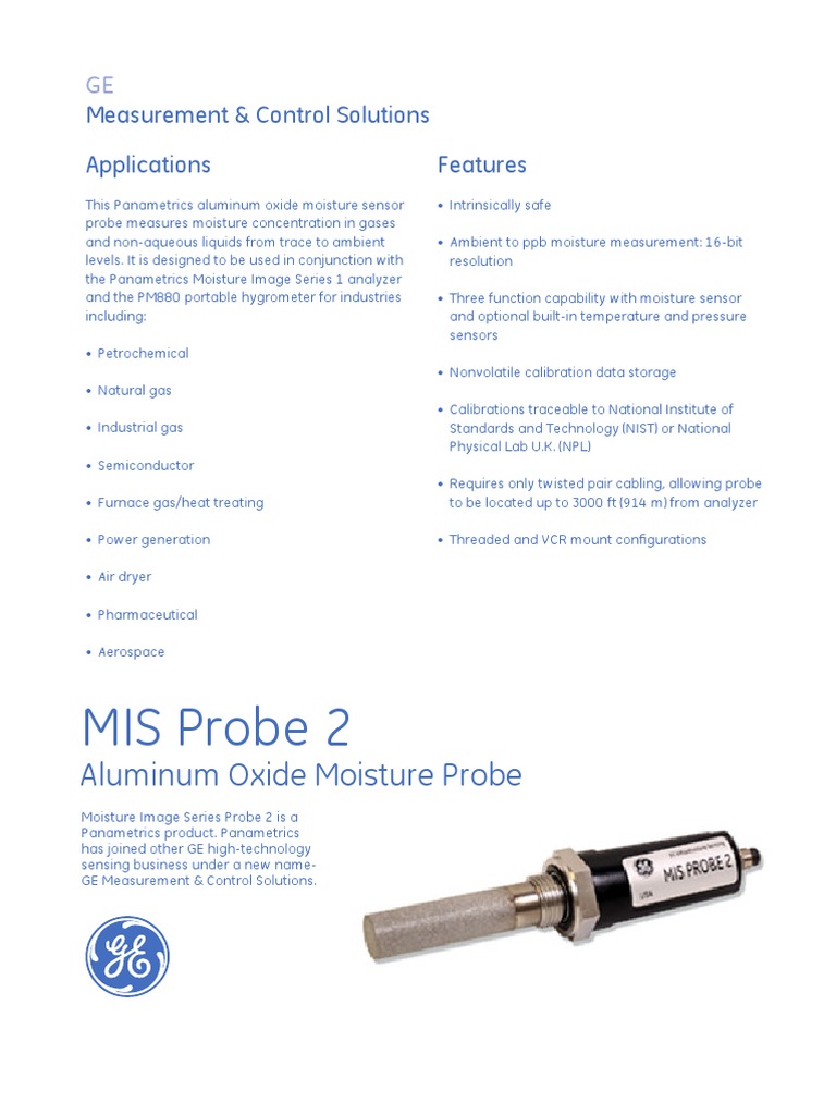 Moisture Image Series Probe2 Datasheet English 0 | PDF | Calibration ...