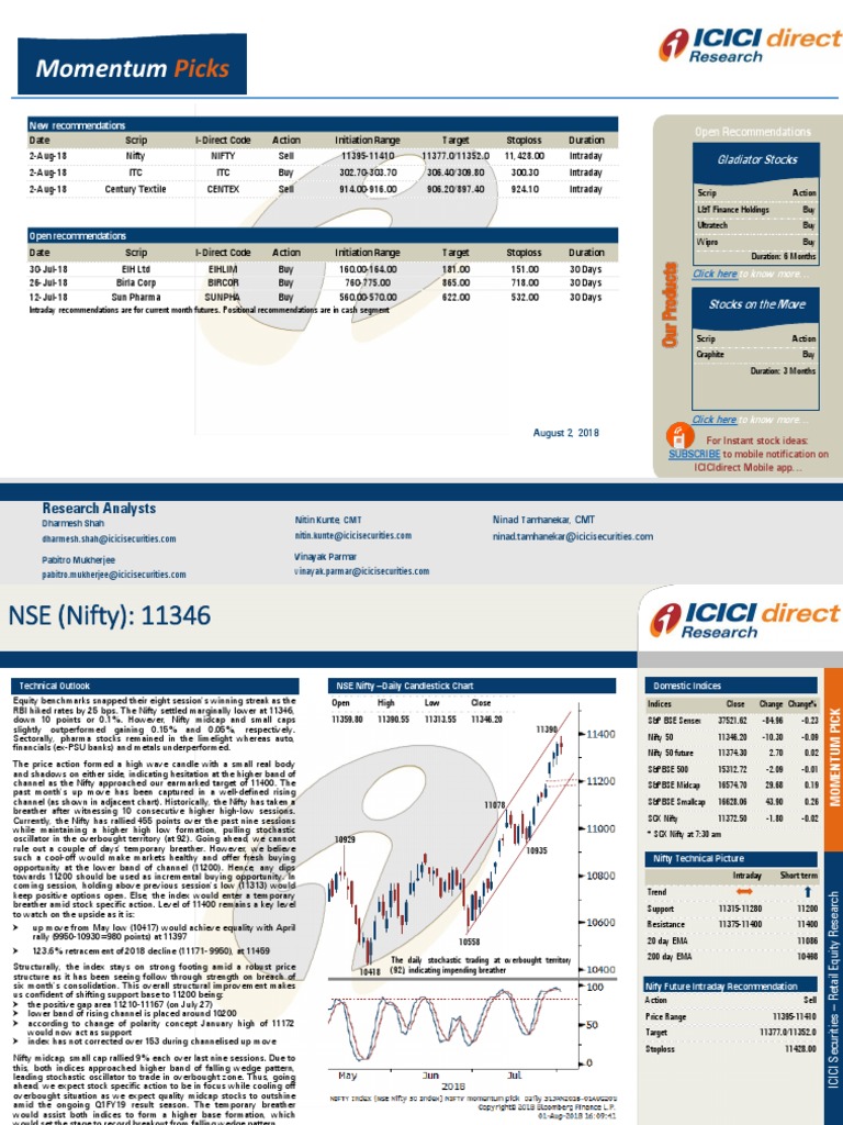 ICICI Securities Equity Research Insights | PDF | Market Trend | Day ...