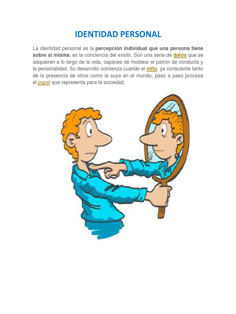 Dibujo de Identidad Personal y Cultural | PDF | Relaciones personales ...