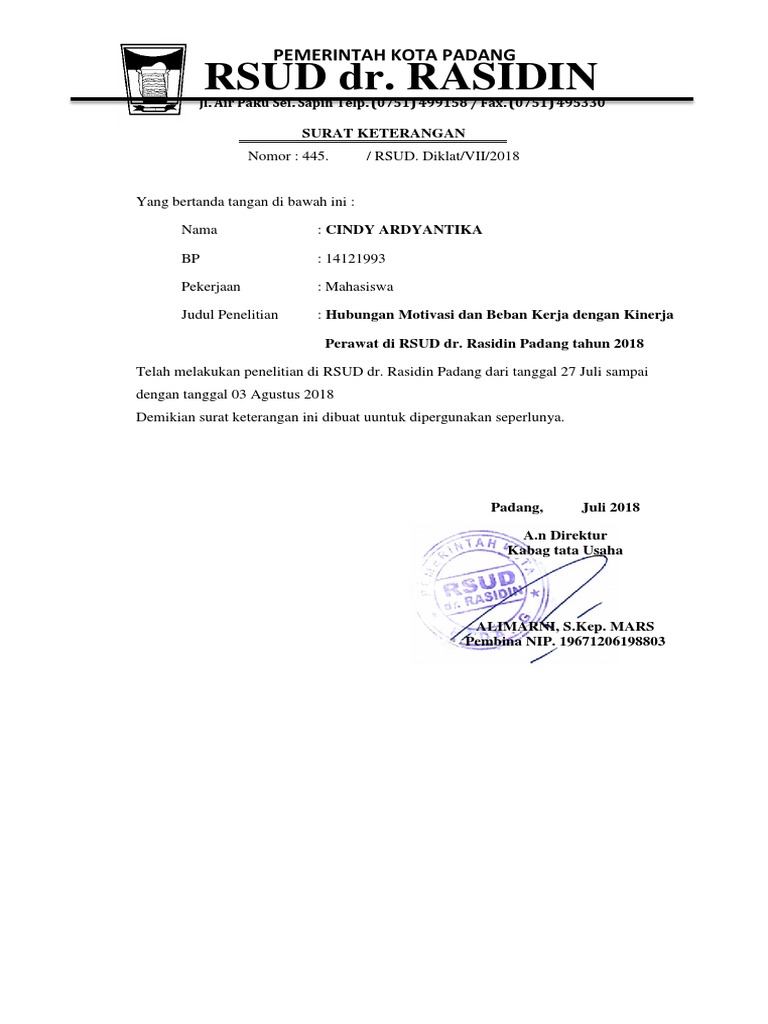 Surat Rsud | PDF