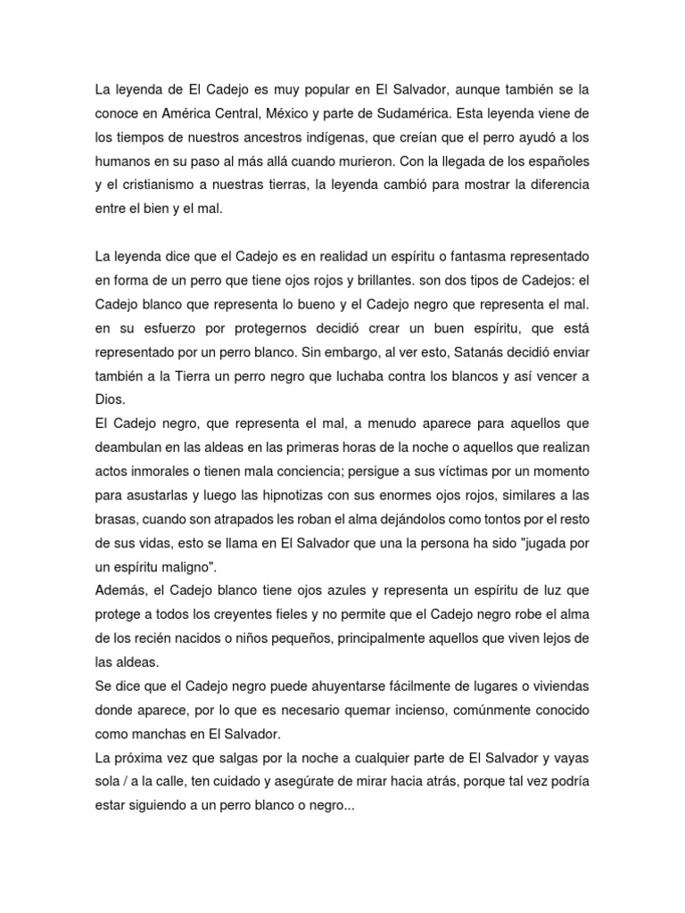 La Leyenda de El Cadejo Es Muy Popular en El Salvador
