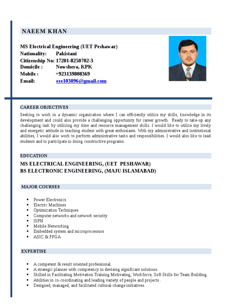 MS Naeem CV | PDF | Wireless Sensor Network | Computer Network