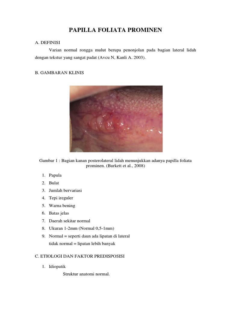 Papilla Foliata Prominen | PDF