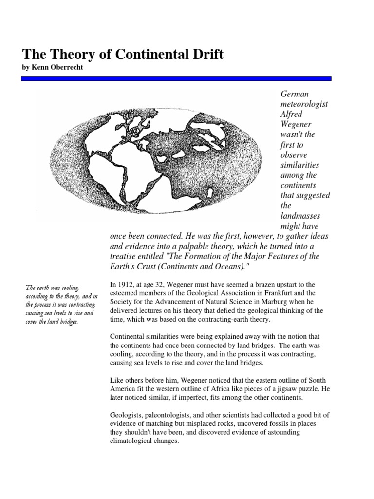 Alfred Wegener's Revolutionary Theory of Continental Drift and its ...