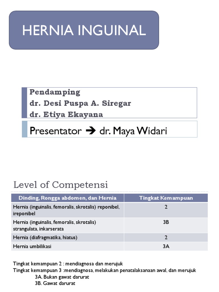 HERNIA INGUINALIS Powerpoint | PDF