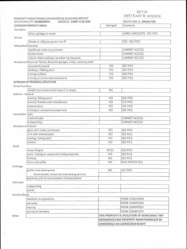 E W AVE Building Report | PDF | Local Ordinance | Roof