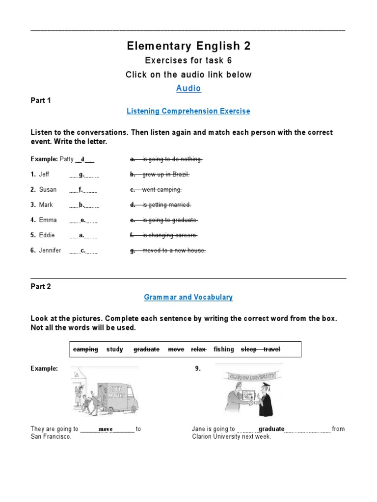 Exercises For Task 6 | PDF