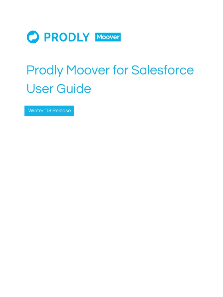 Prodly Moover User Guide | PDF | Salesforce.Com | Web Page