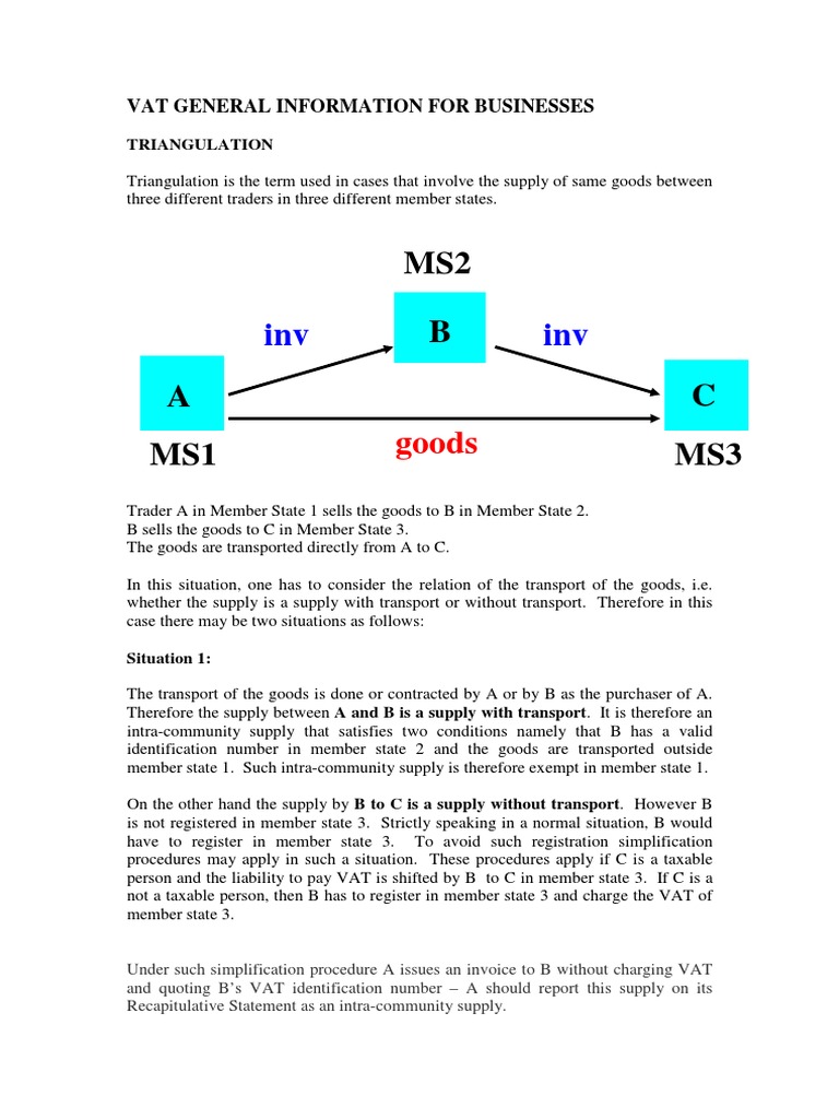 Triangulation and International VAT Considerations: Understanding VAT ...