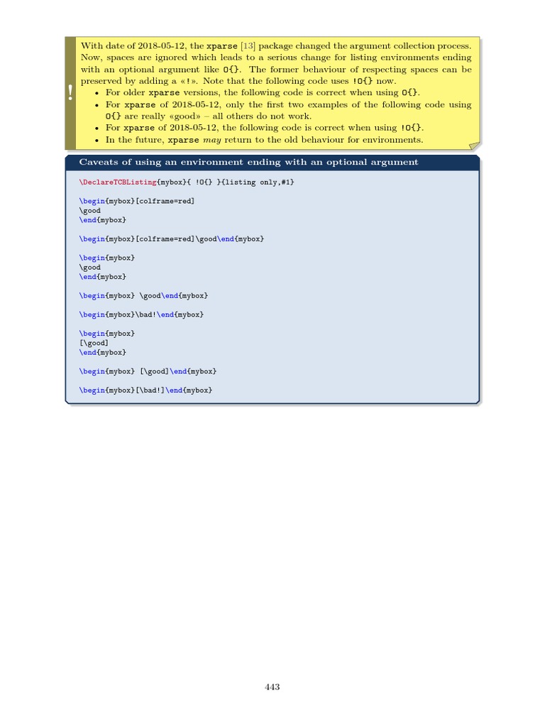 Caveats of Using An Environment Ending With An Optional Argument | PDF