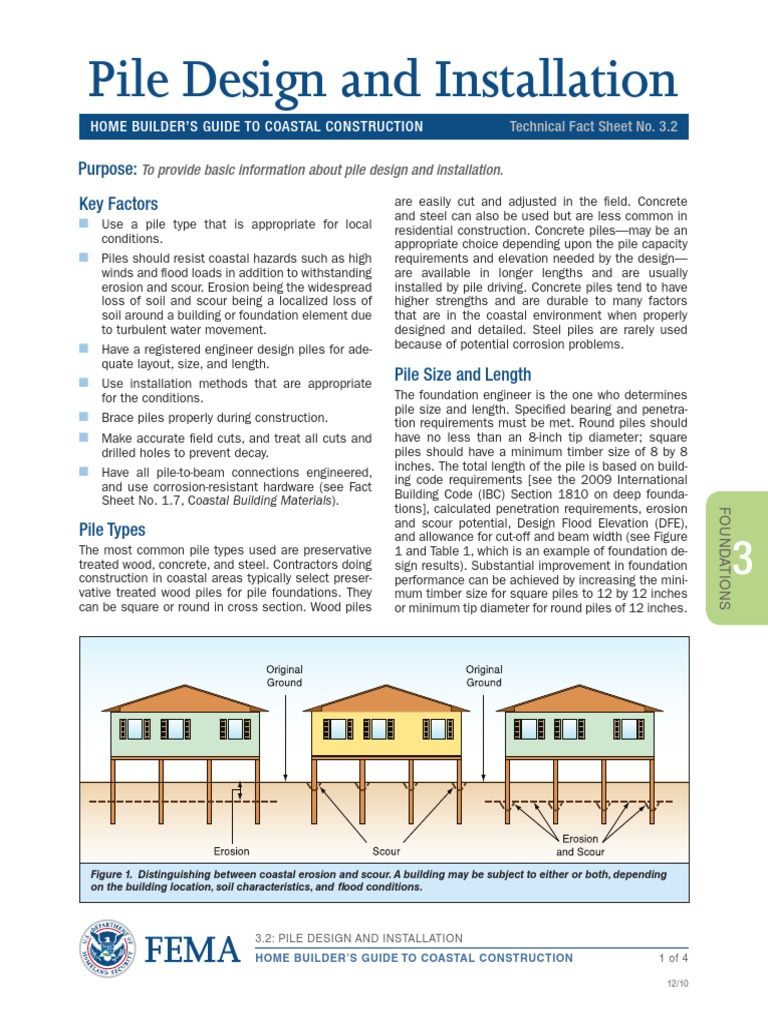Pile Design Installation Guide for Coastal Homes | PDF | Deep ...
