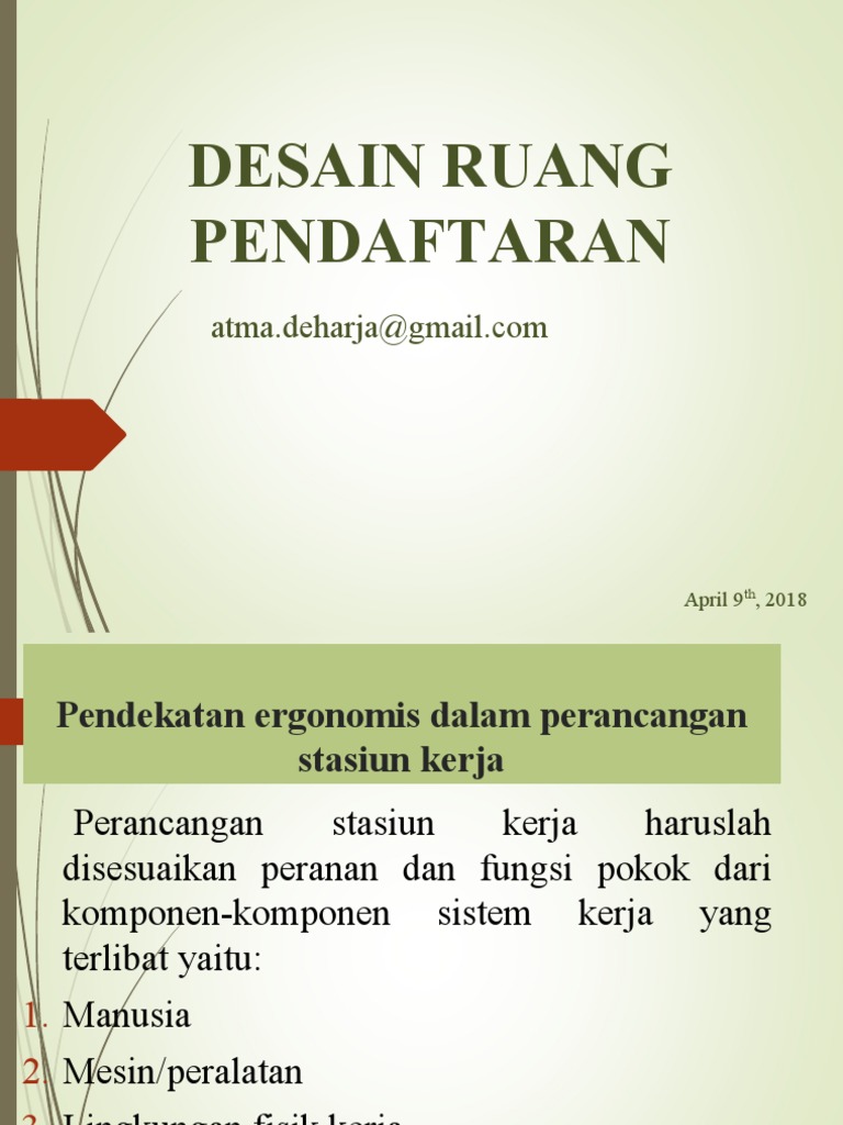 Desain Ruangan Pendaftaran PDF | PDF | Kesehatan Holistik | Sains ...