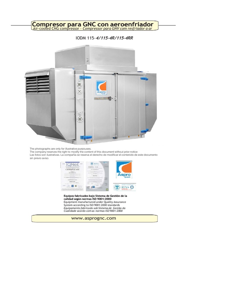 Manual Compresor ASPRO | PDF | Bomba | Controlador lógico programable