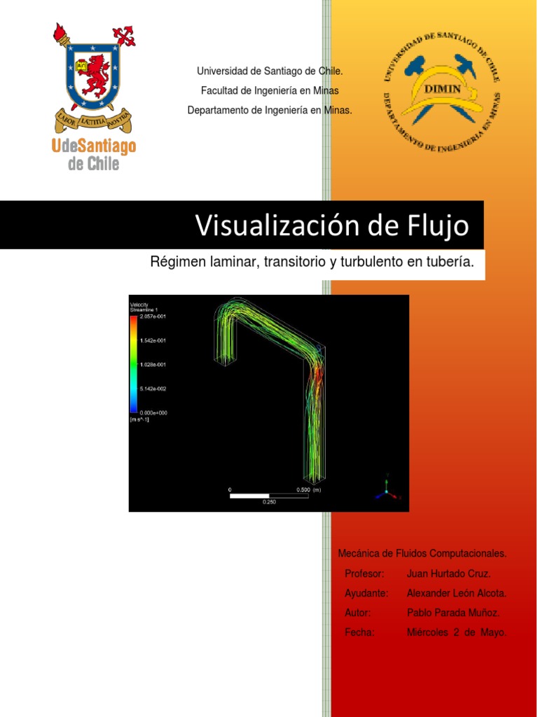 Visualización de flujo laminar, transitorio y turbulento en tubería con ...