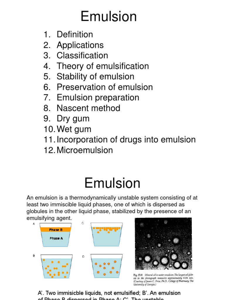 PPT EMULSION _S1 _FAR.ppt | Emulsion | Colloid