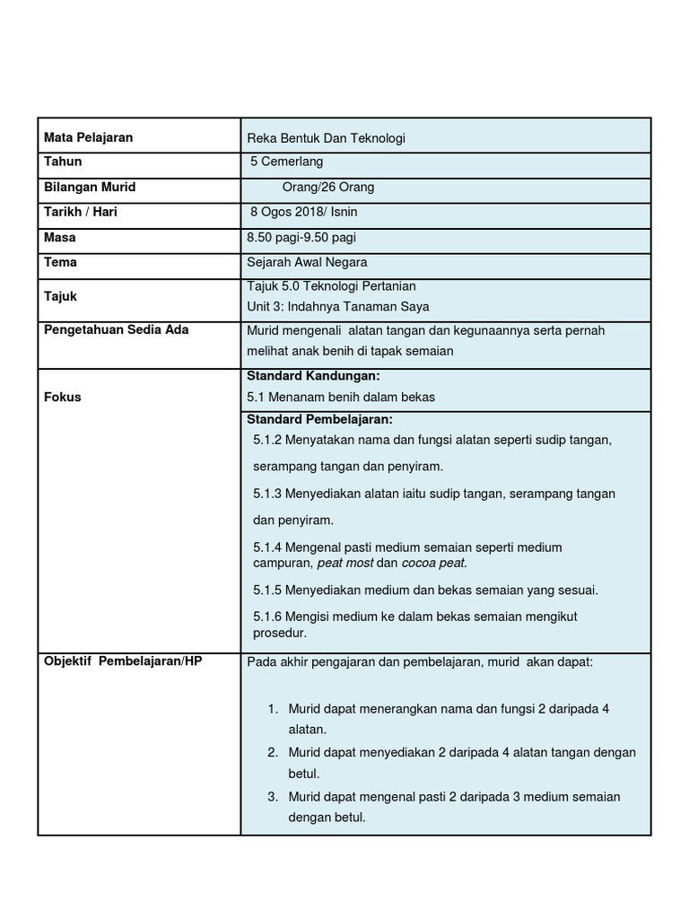 RPH RBT Minggu 2 5c | PDF