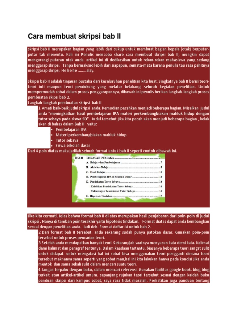 GUIDELINES FOR CHAPTER II | PDF