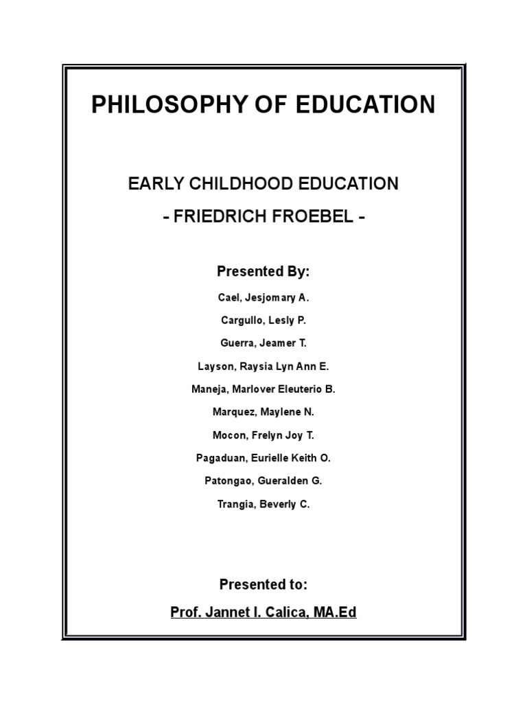 Friedrich Froebel | PDF | Creativity