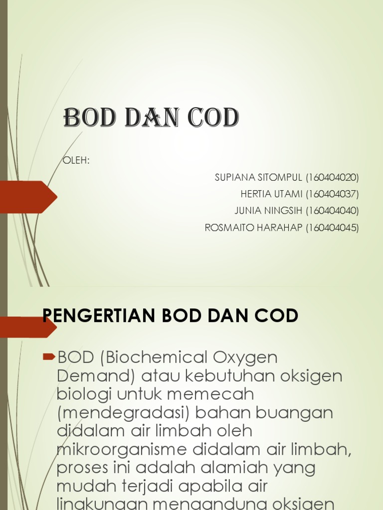 BOD Dan COD | PDF