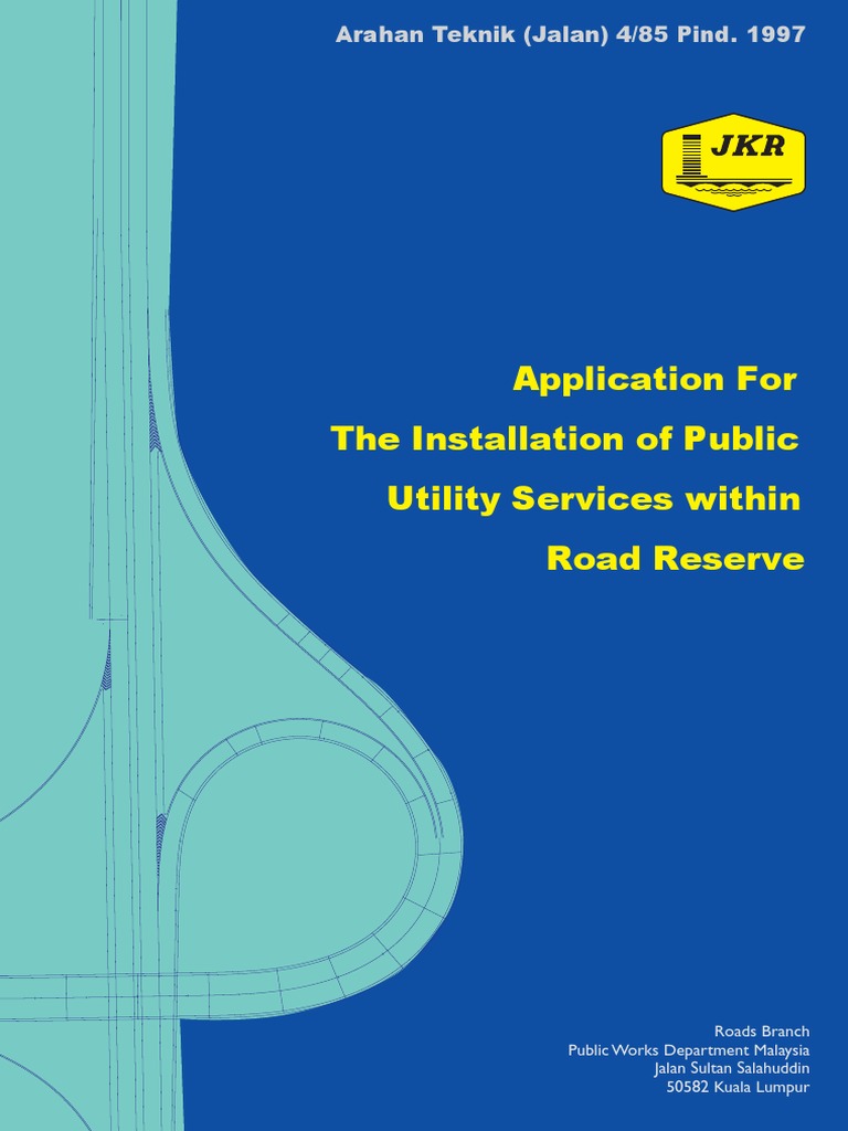 JKR guidelines for utility installation | PDF | Traffic | Pipe (Fluid ...