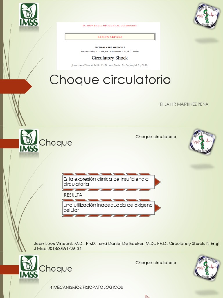 Choque Circulatorio | PDF | Choque (circulatorio) | Angiología