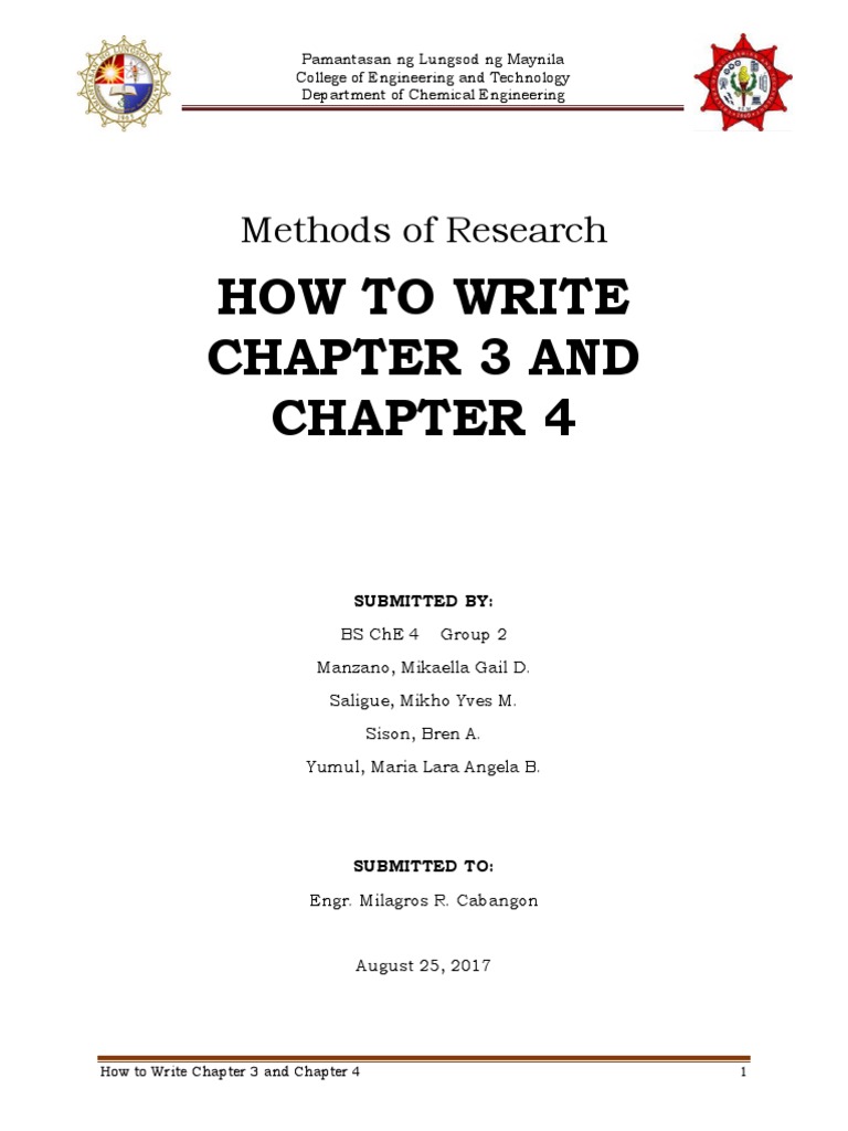 How To Write Chapter 3 & 4 | PDF | Statistics | Chart