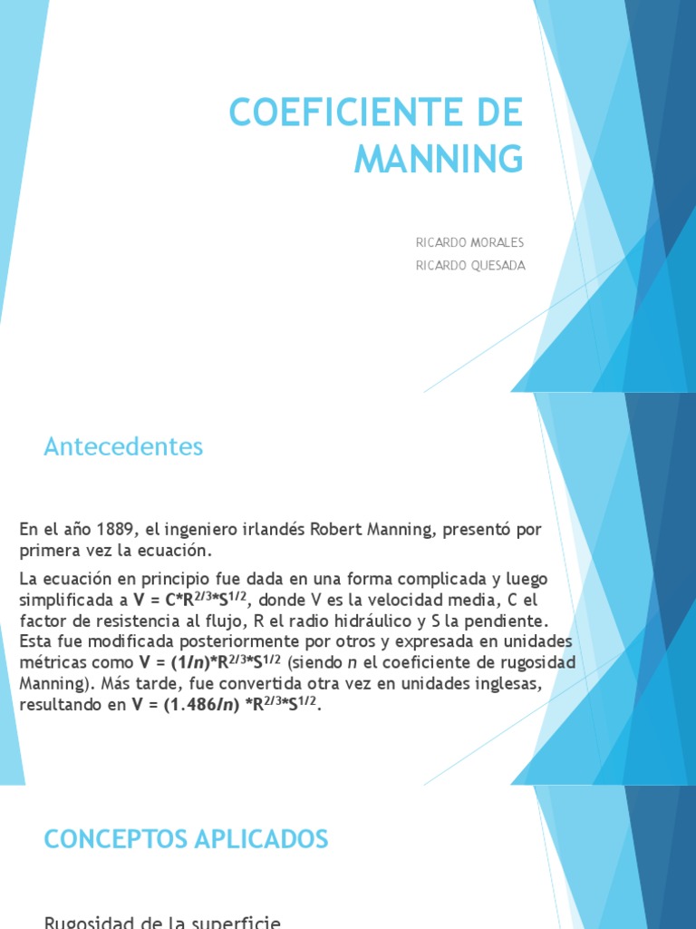 Coeficiente de Manning | PDF | Naturaleza