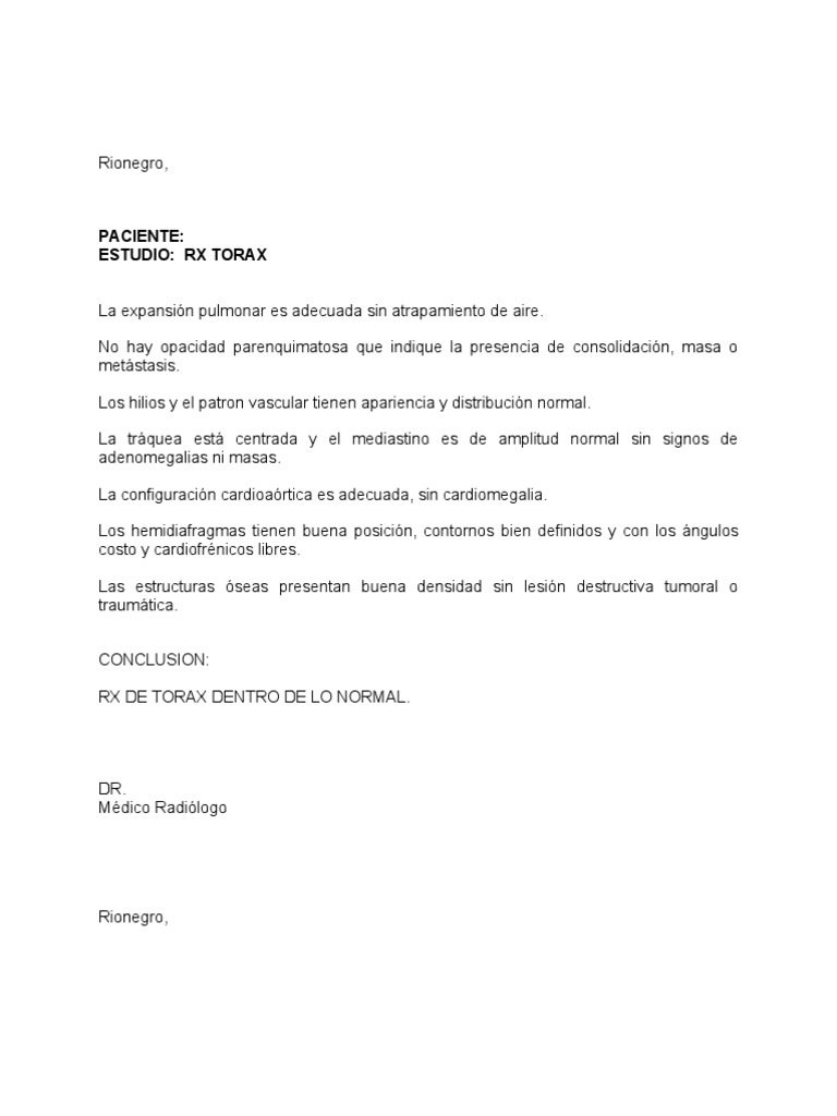 Modelo RX | Descargar gratis PDF | La columna vertebral | Hueso