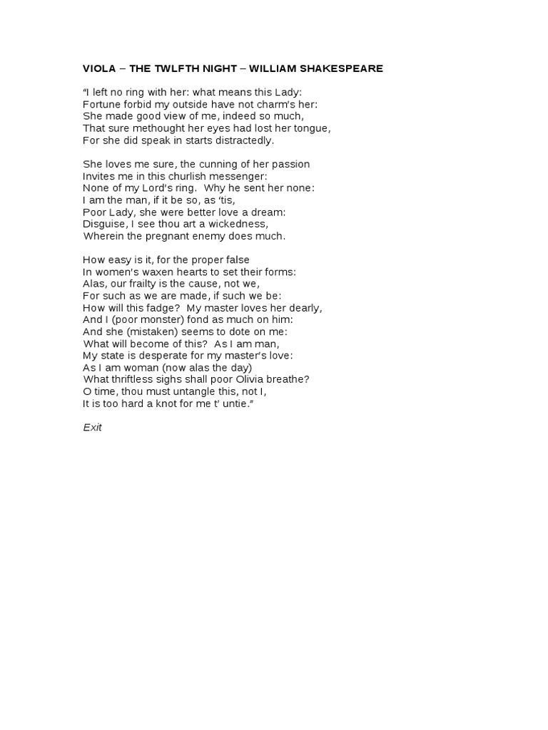 The Twelfth Night - William Shakespeare | Download Free PDF | Twelfth Night
