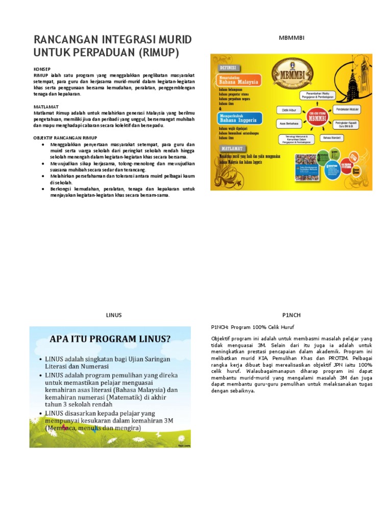 Rancangan Integrasi Murid Untuk Perpaduan | PDF | Karier & Perkembangan