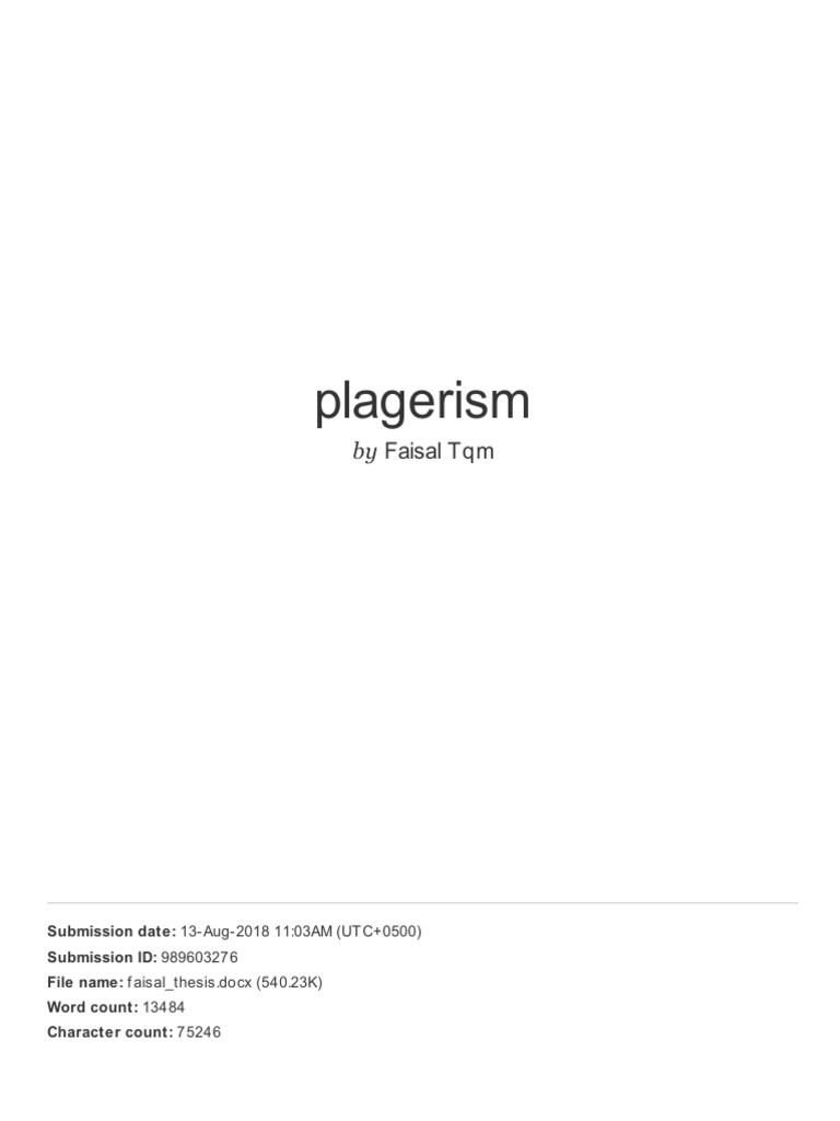Plagerism PDF | PDF | Psychological Concepts | Science