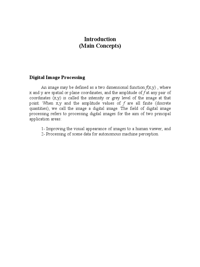 (Main Concepts) : Digital Image Processing | PDF | Image Resolution | Sampling (Signal Processing)
