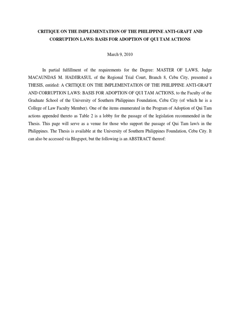 Qui Tam Actions | PDF | Qui Tam | Corruption
