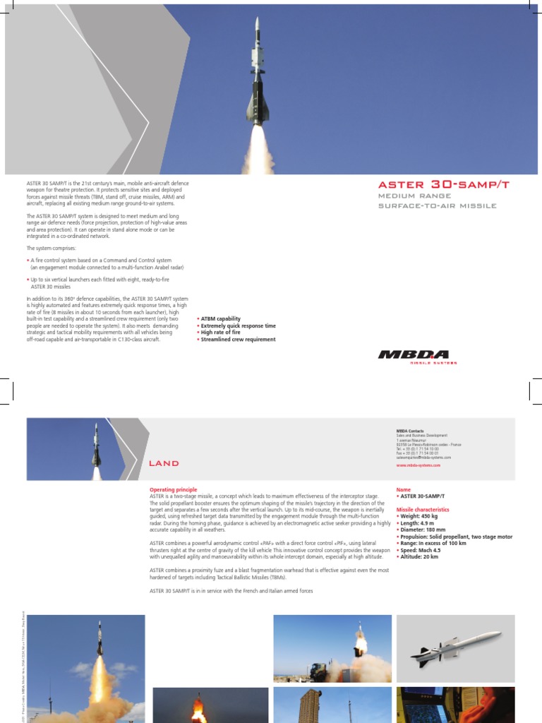 Aster 30 Sampt PDF | Download Free PDF | Missile | Projectile Weapons