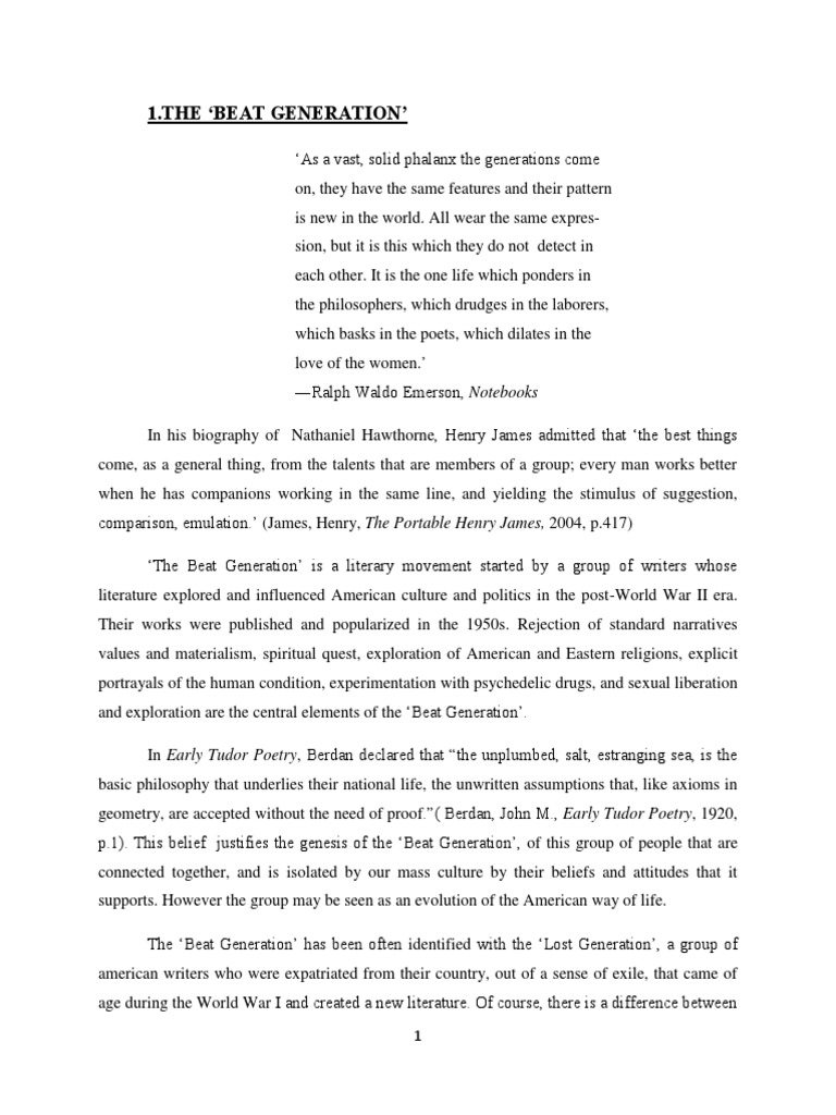 Understanding the Beat Generation | PDF | Beat Generation | Jack Kerouac
