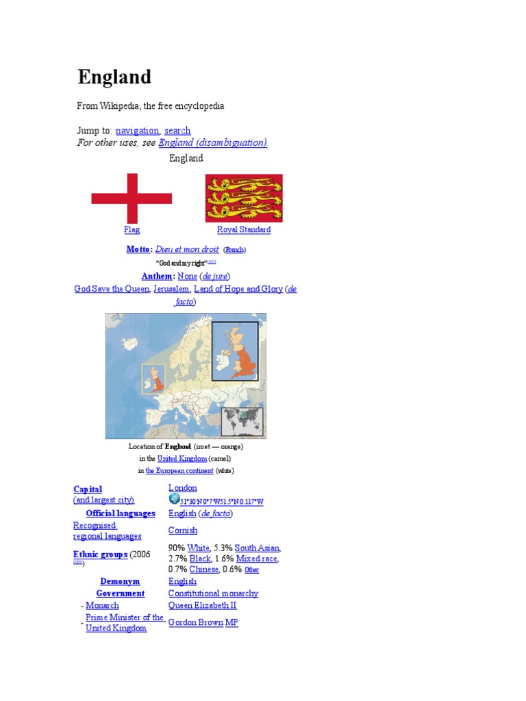 Overview of England's Geography and History | PDF | Ireland | United ...