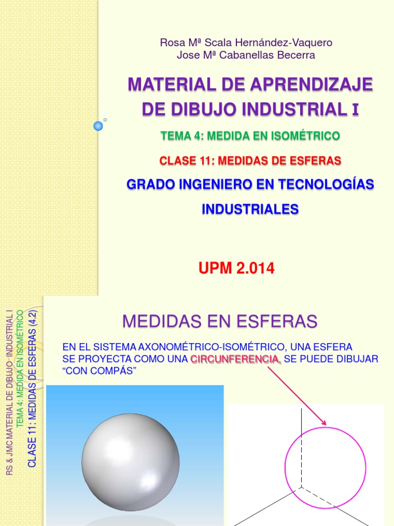 Medidas de Esferas en Isométrico | PDF | Esfera | Elipse
