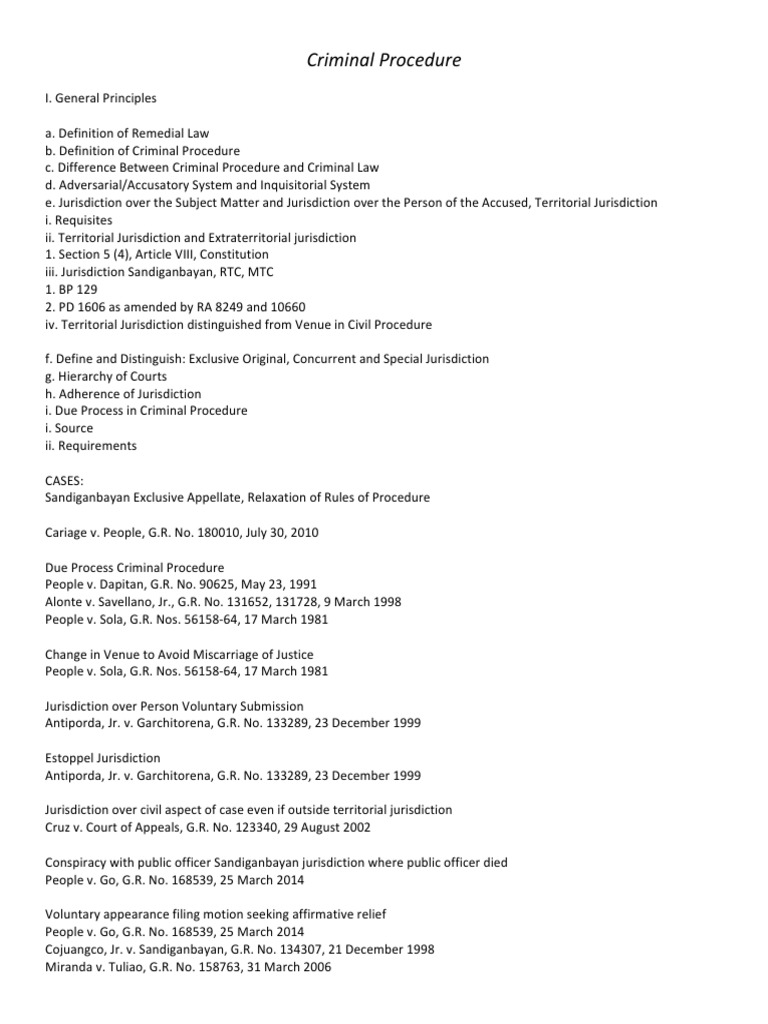 Criminal Procedure | PDF | Judiciary (System Of Justice) | Business
