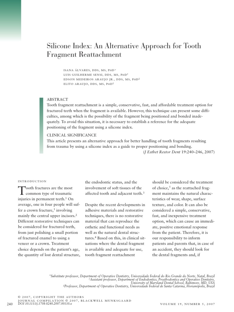 Silicone Index | PDF | Dental Composite | Tooth